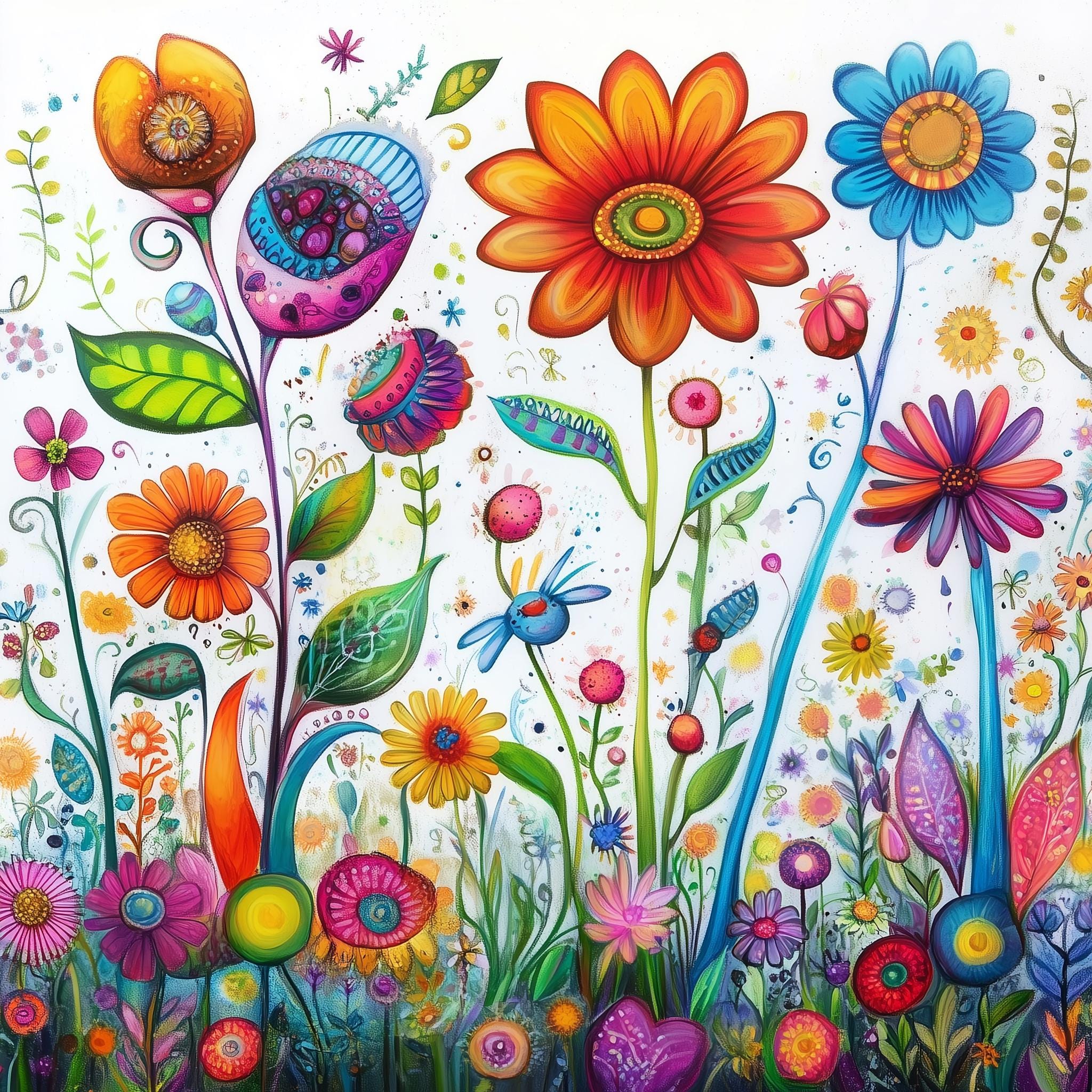 Colorful Flower Clip Art Bundle, Watercolor Style (digital Download) - Etsy