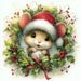 10 Christmas Mouse Image, Holiday Scrapbooking, Card Making (digital ...