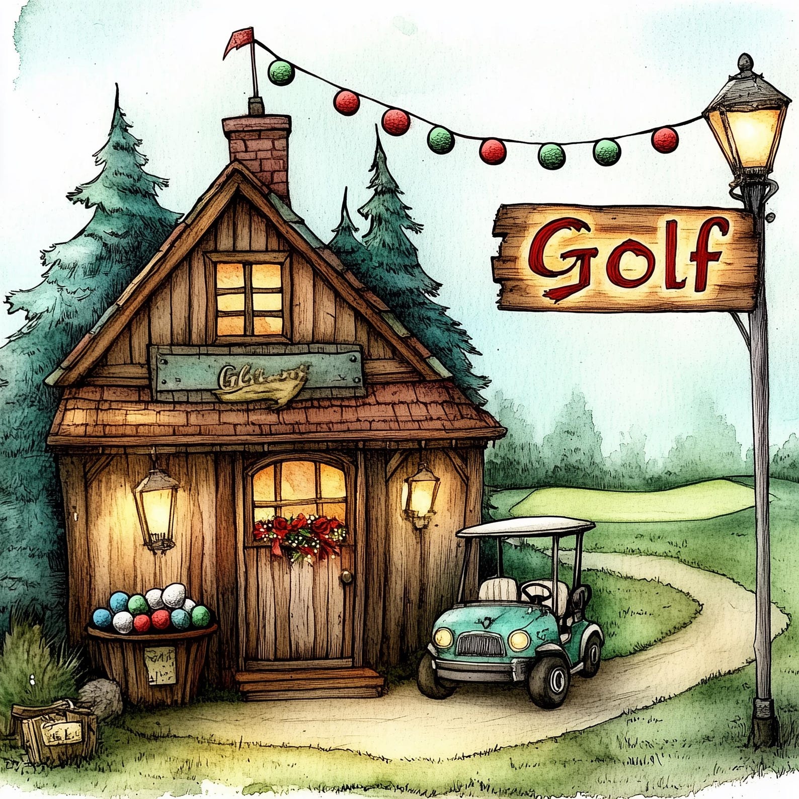 Golf Shop Jpgs, Shabby Chic Golfing Images (digital Download) - Etsy