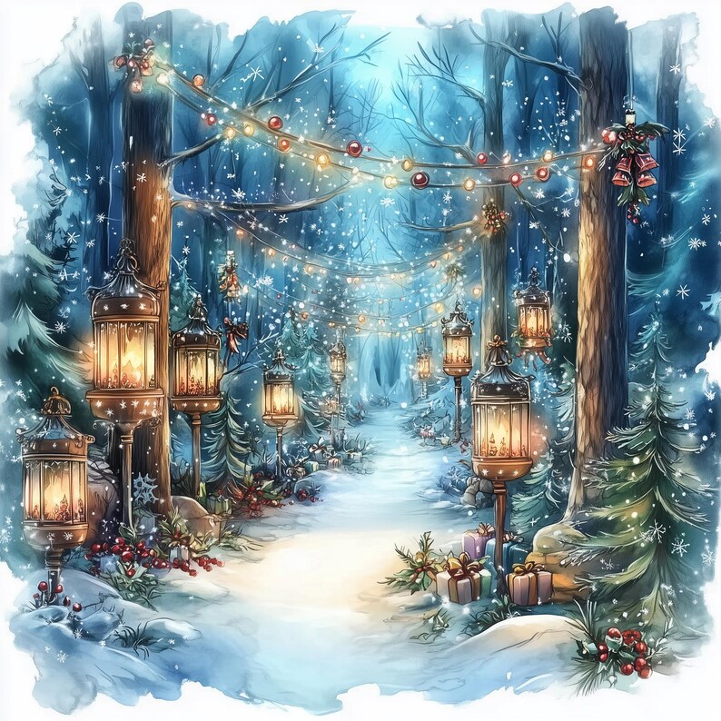 Christmas Path Jpgs, Winter Holiday Scrapbooking (digital Download) - Etsy