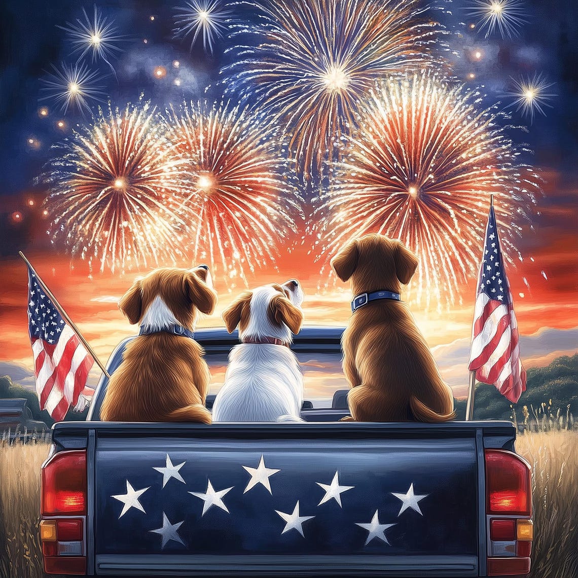 Patriotic Dogs Jpgs, Junk Journaling, Scrapbooking (digital Downloads ...
