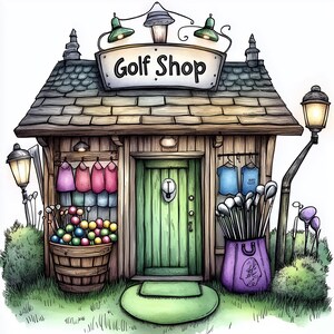 Golf Shop Jpgs, Shabby Chic Golfing Images (digital Download) - Etsy