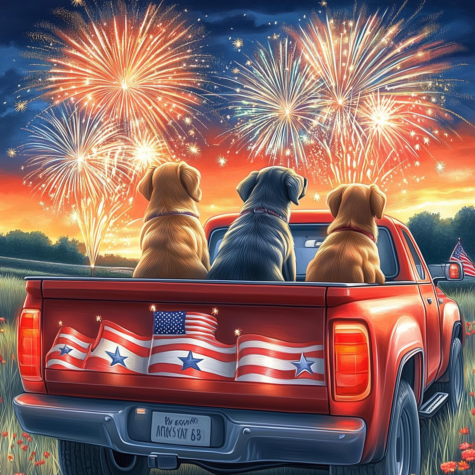 Patriotic Dogs Jpgs, Junk Journaling, Scrapbooking (digital Downloads ...