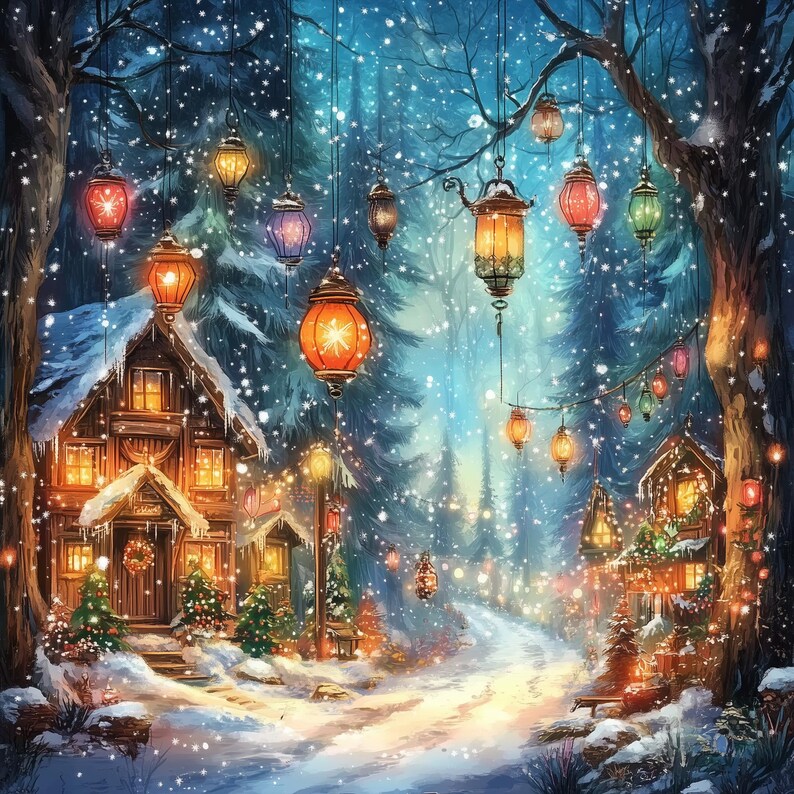 Christmas Path Jpgs, Winter Holiday Scrapbooking (digital Download) - Etsy