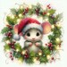 10 Christmas Mouse Image, Holiday Scrapbooking, Card Making (digital ...
