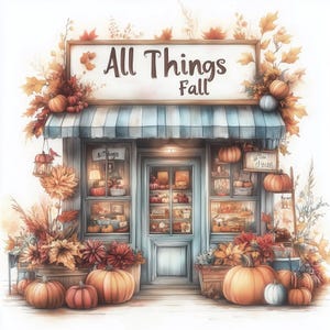 Fall Shop High Resolution Jpgs for Junk Journaling, Scrapbooking, Card ...