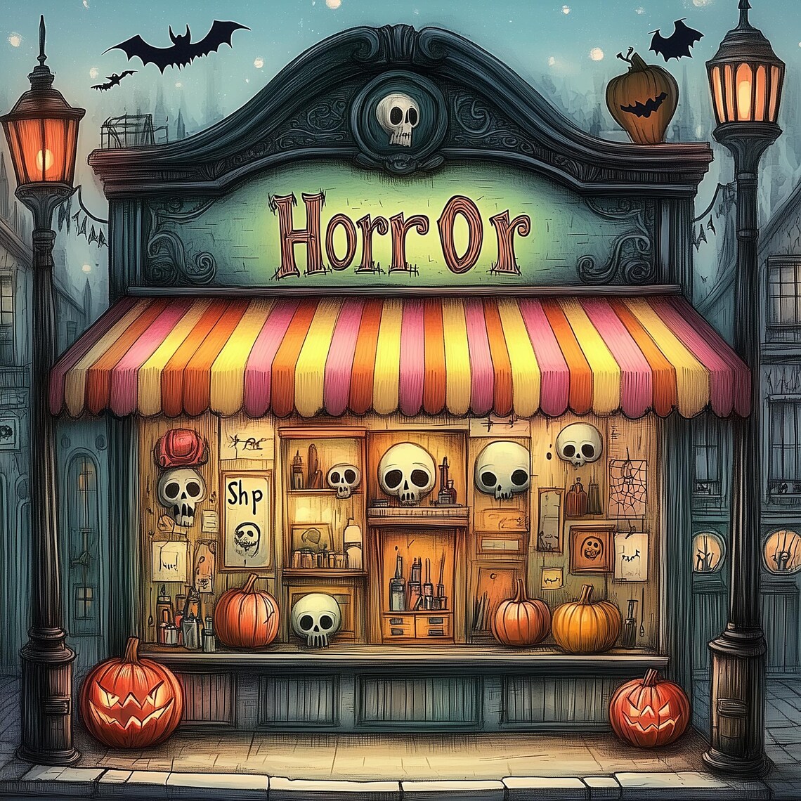 Horror Shop Printable Images, Junk Journaling, Scrapbooking (digital ...