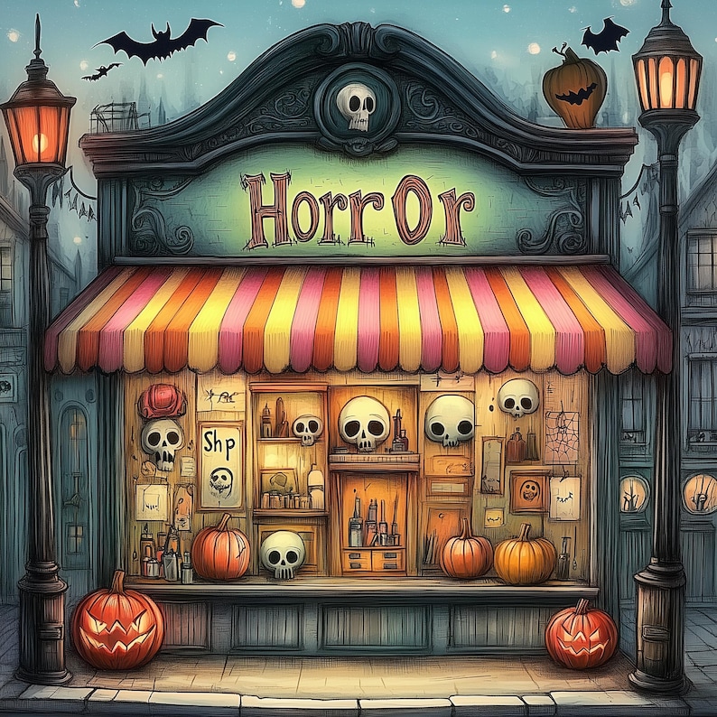 Horror Shop Printable Images, Junk Journaling, Scrapbooking (digital ...