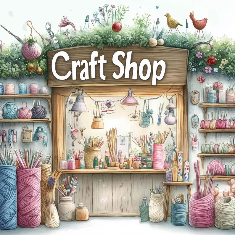 Craft Shop High Resolution Jpgs for Junk Journaling, Scrapbooking, Card ...