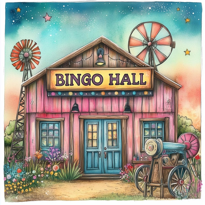 10 Bingo Hall High Resolution Jpgs for Junk Journaling, Scrapbooking ...