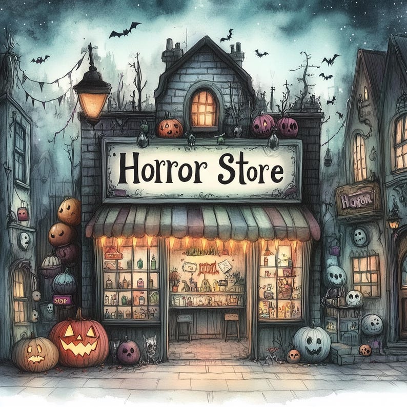 Horror Shop Printable Images, Junk Journaling, Scrapbooking (digital ...