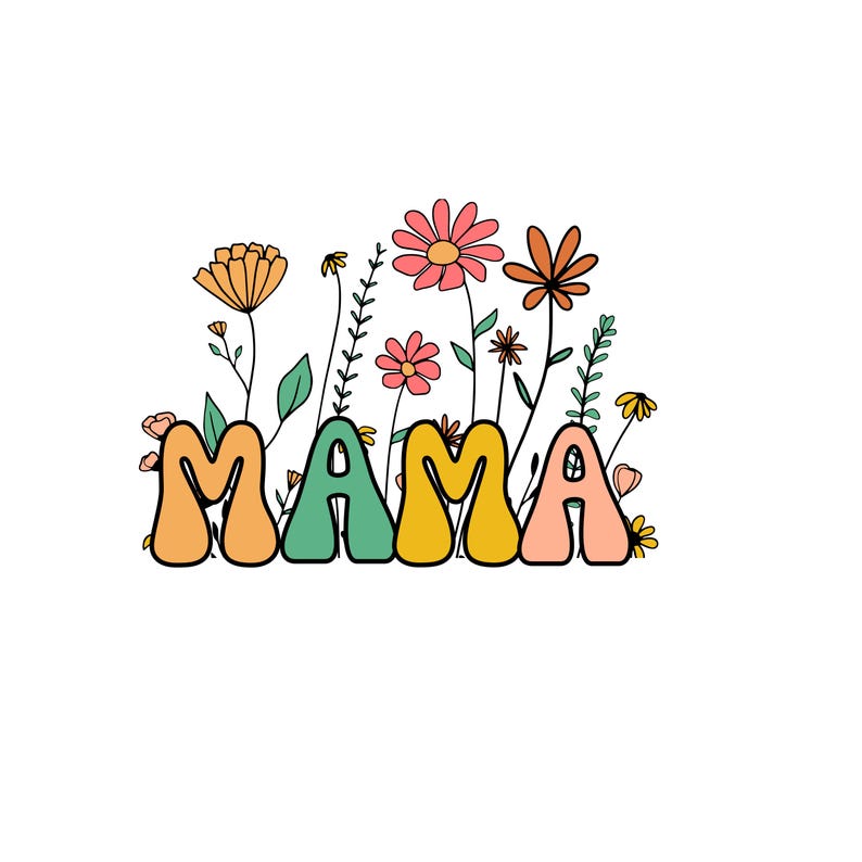 3 Wildflower Teacher Mama Babe PNG Clipart Bundle Digital Download - Etsy