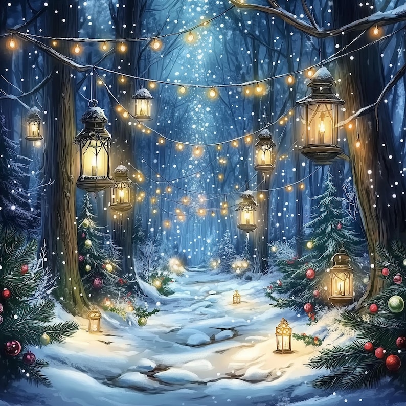 Christmas Path Jpgs, Winter Holiday Scrapbooking (digital Download) - Etsy