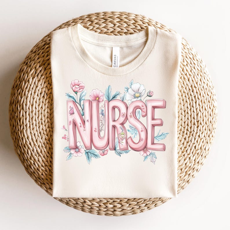Floral Pastel Nurse PNG Clipart Digital Download - Etsy