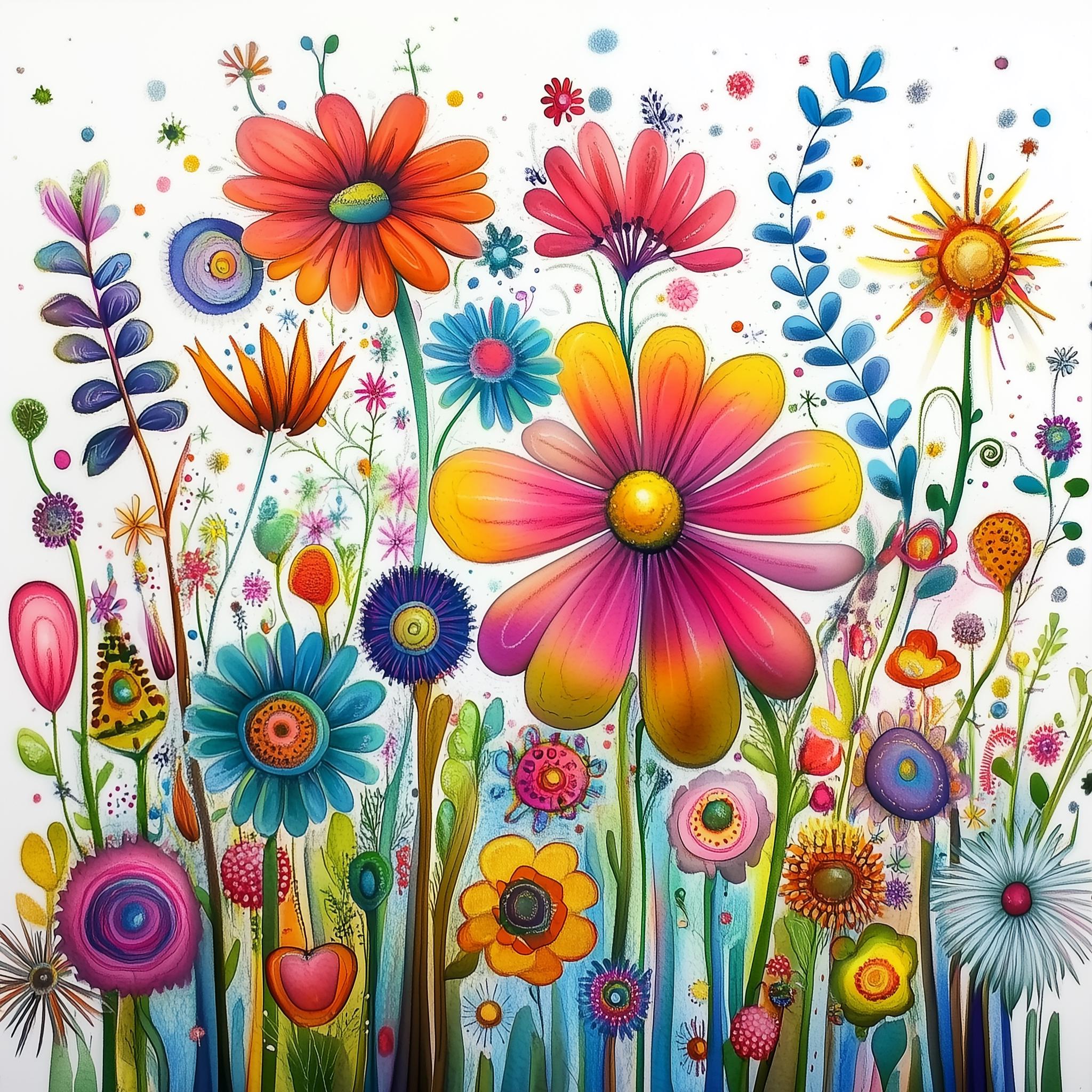 Colorful Flower Clip Art Bundle, Watercolor Style (digital Download) - Etsy