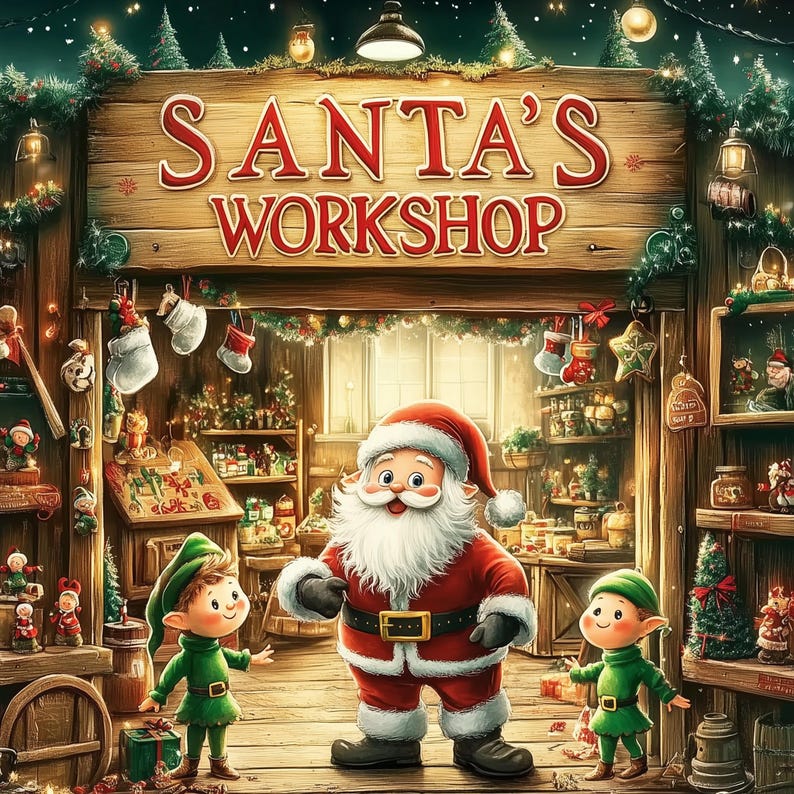 Santas Workshop High Resolution Jpgs for Junk Journaling, Scrapbooking ...