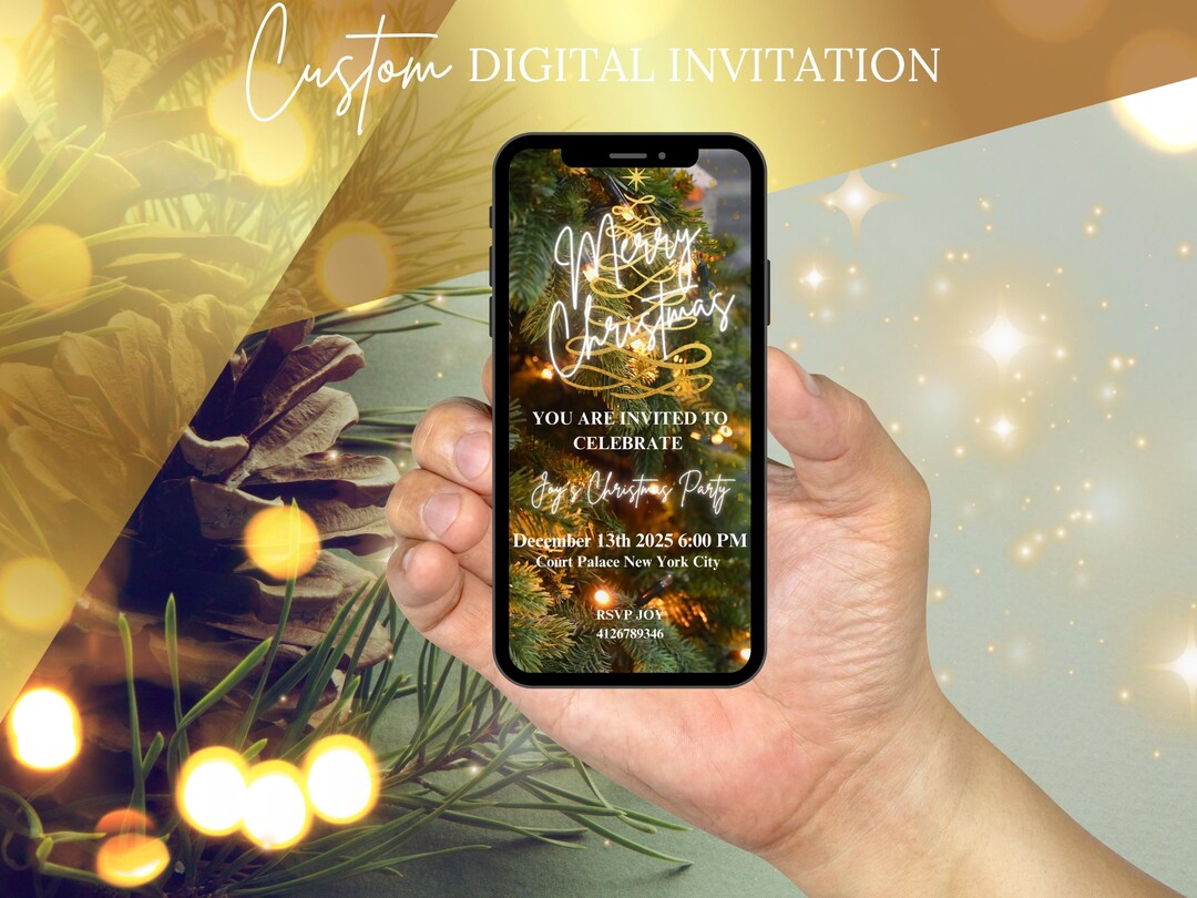 Digital Customizable Christmas Party Invitation—instant Download ...
