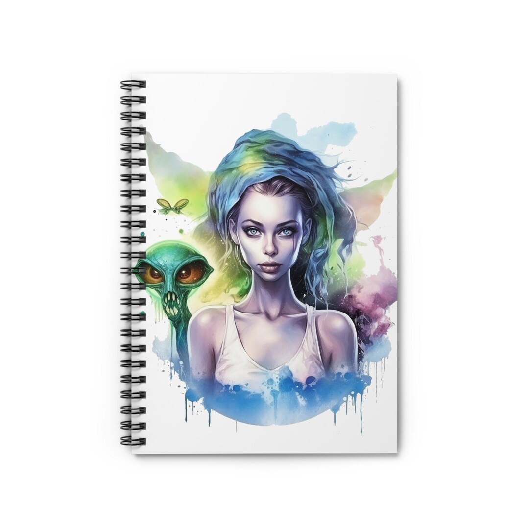 Out-of-this-world Alien Notebook Bold and Fun Spiral Journal With ...