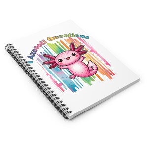 Cute Axolotl Spiral Notebook 118 Pages With Fun Axolotl Graphics ...