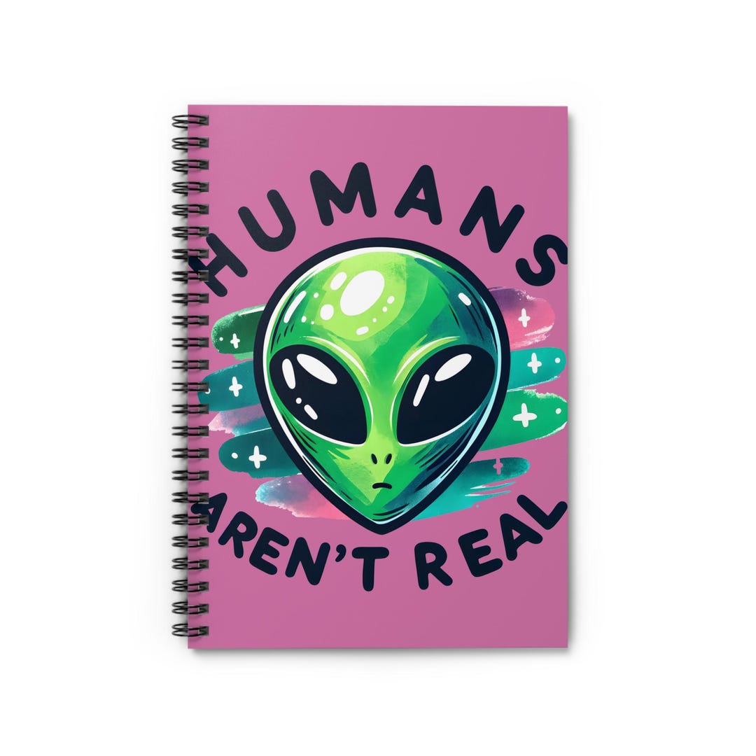 Cosmic Alien Notebook Quirky Spiral Journal With Unique Alien Design ...