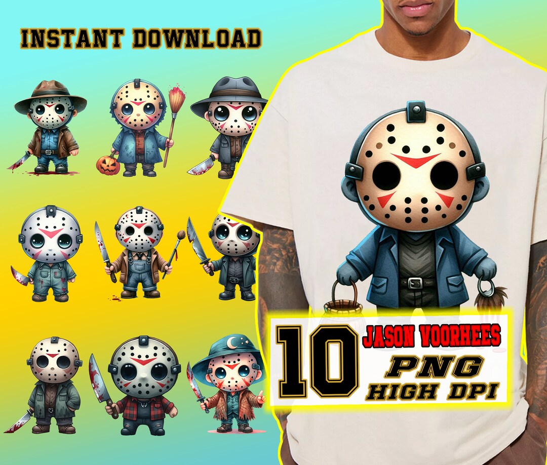 10 diseños Horror Chibi Png Clipart Bundle, Horror Png Clipart Bundle ...