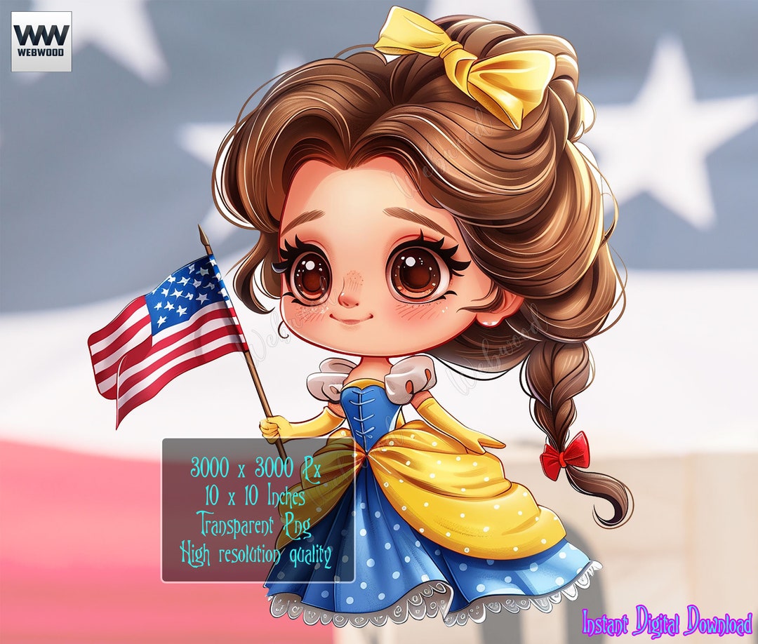 Princess Fourth of July Png, Independence Day Png, 4th of July Png ...