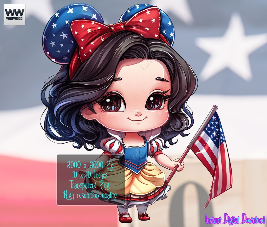 Princess Fourth of July Png, Independence Day Png, 4th of July Png ...