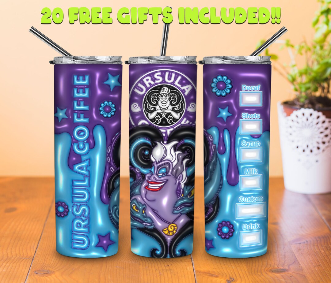 3D Inflatable Cartoon 20 Oz Skinny Tumbler Sublimation Design, Coffee ...