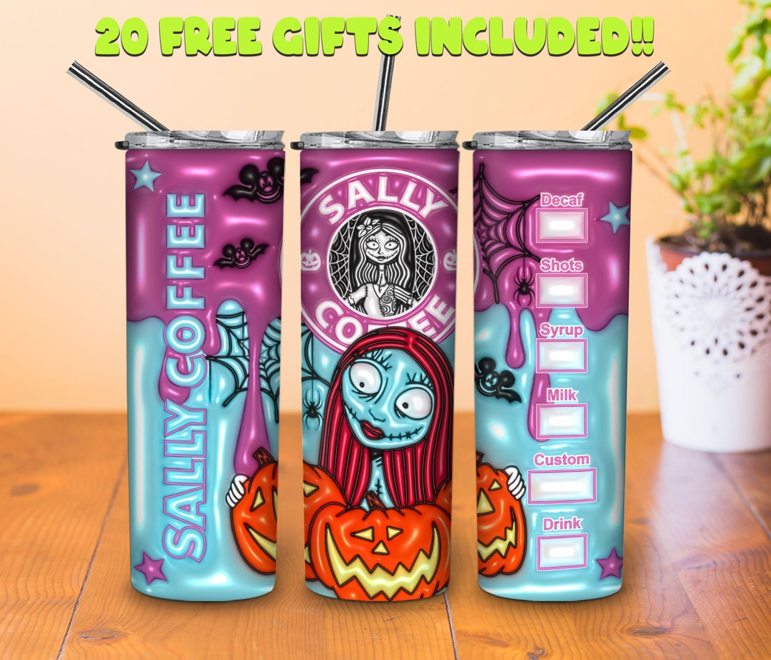 3D Inflatable Cartoon 20 Oz Skinny Tumbler Sublimation Design, Coffee ...