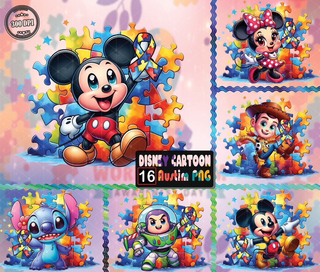 12 Files Autism Cartoon Png Bundle, Autism Character Png, Cute Autism ...