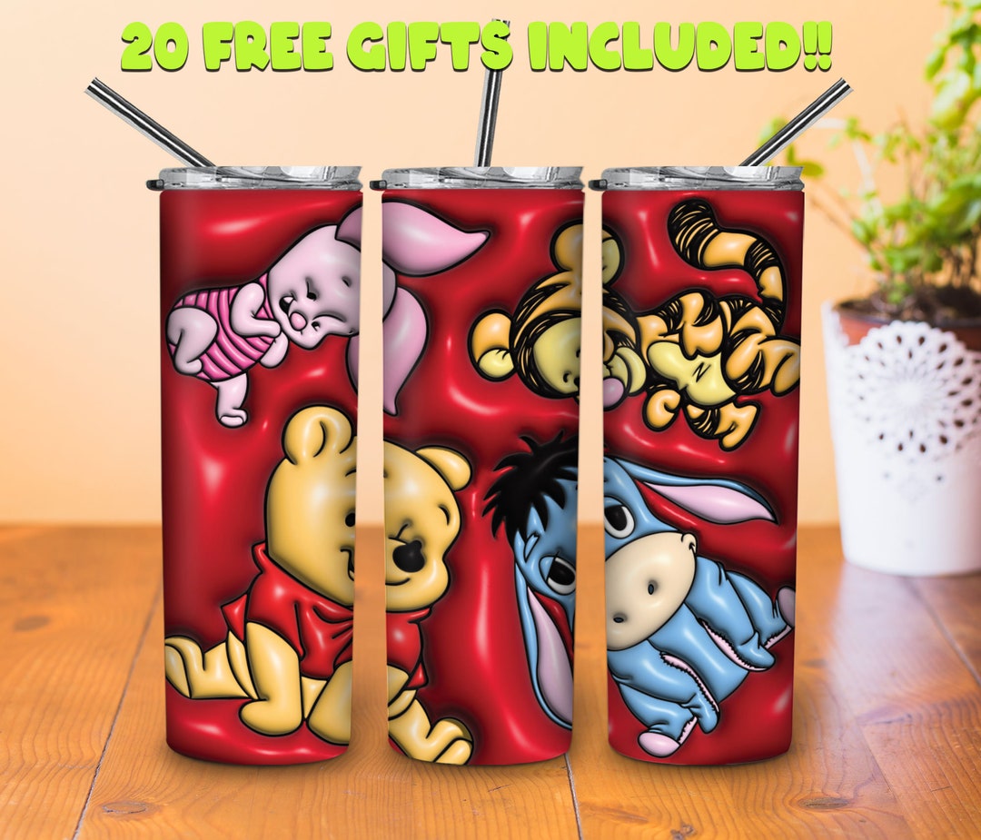 3D Inflatable Design Cartoon Characters 20 Oz Skinny Tumbler - Etsy
