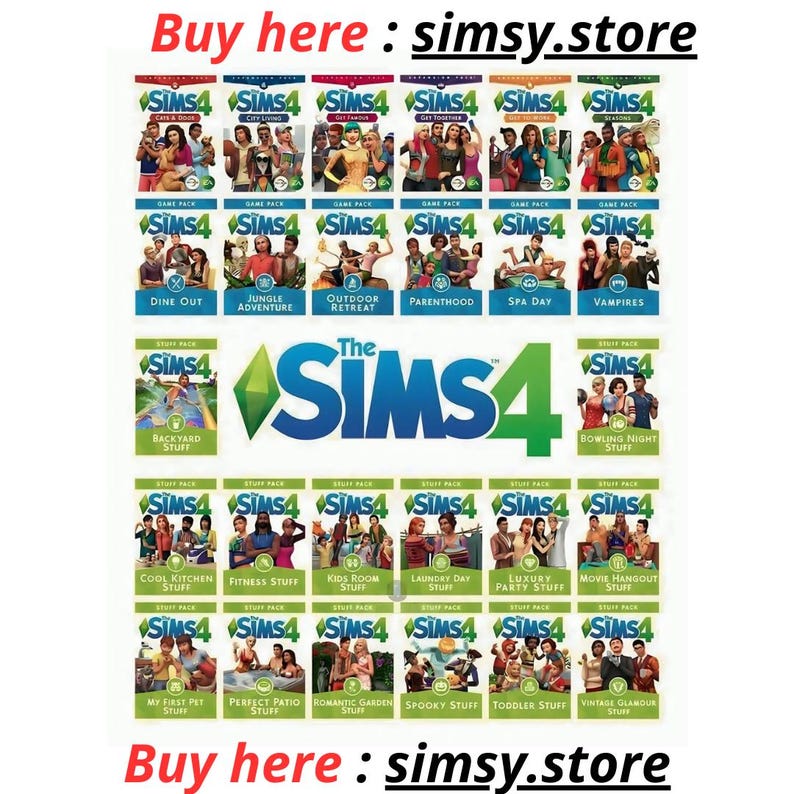 Sims 4 Ultimate Game Collection Expansion Packs, Mods, Custom Content ...