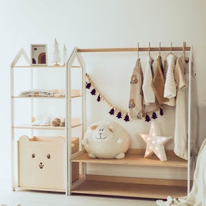 Clothing Rack & Shelf Personalized, Custom Kids Wooden Hangers Set,baby ...