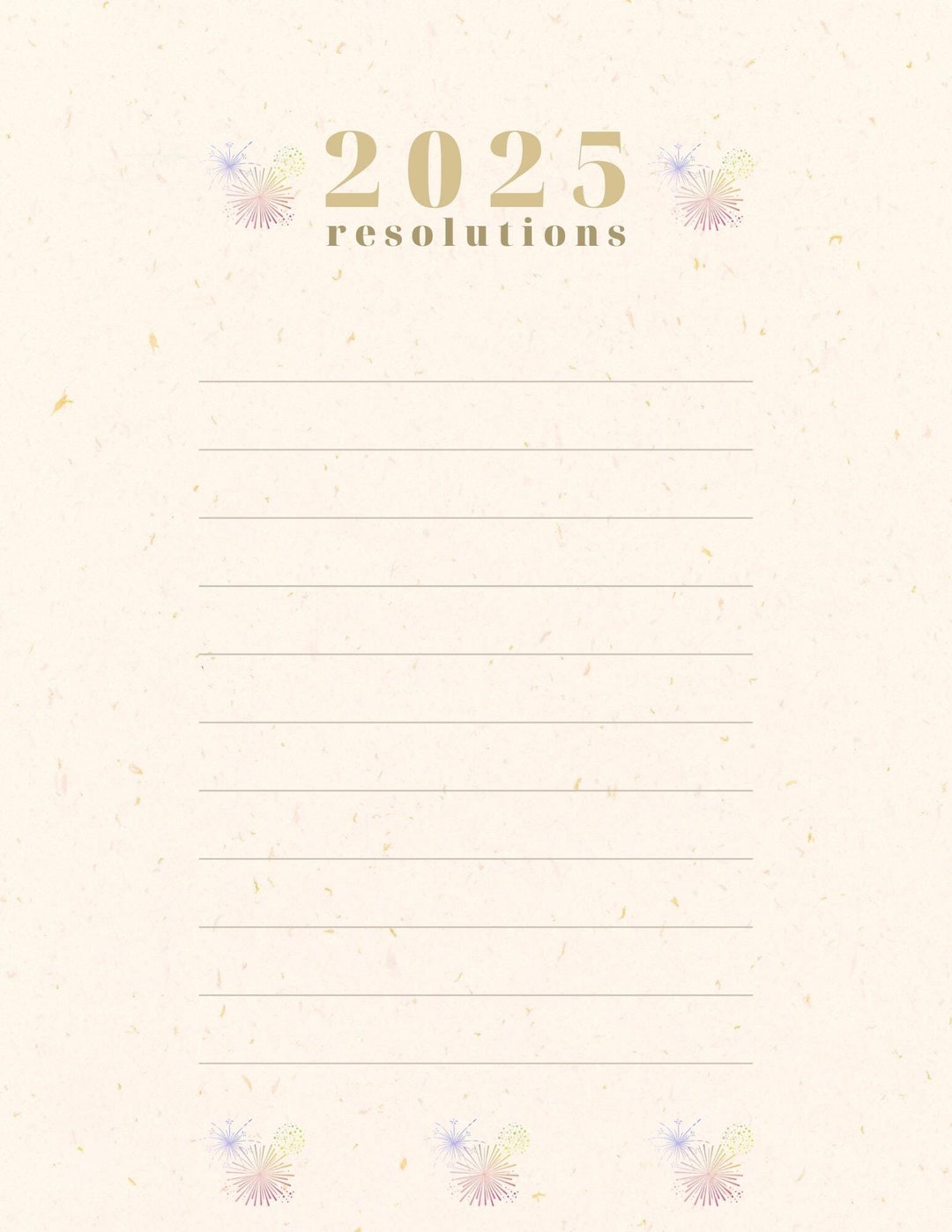 Printable 2025 New Years Resolution List - Etsy