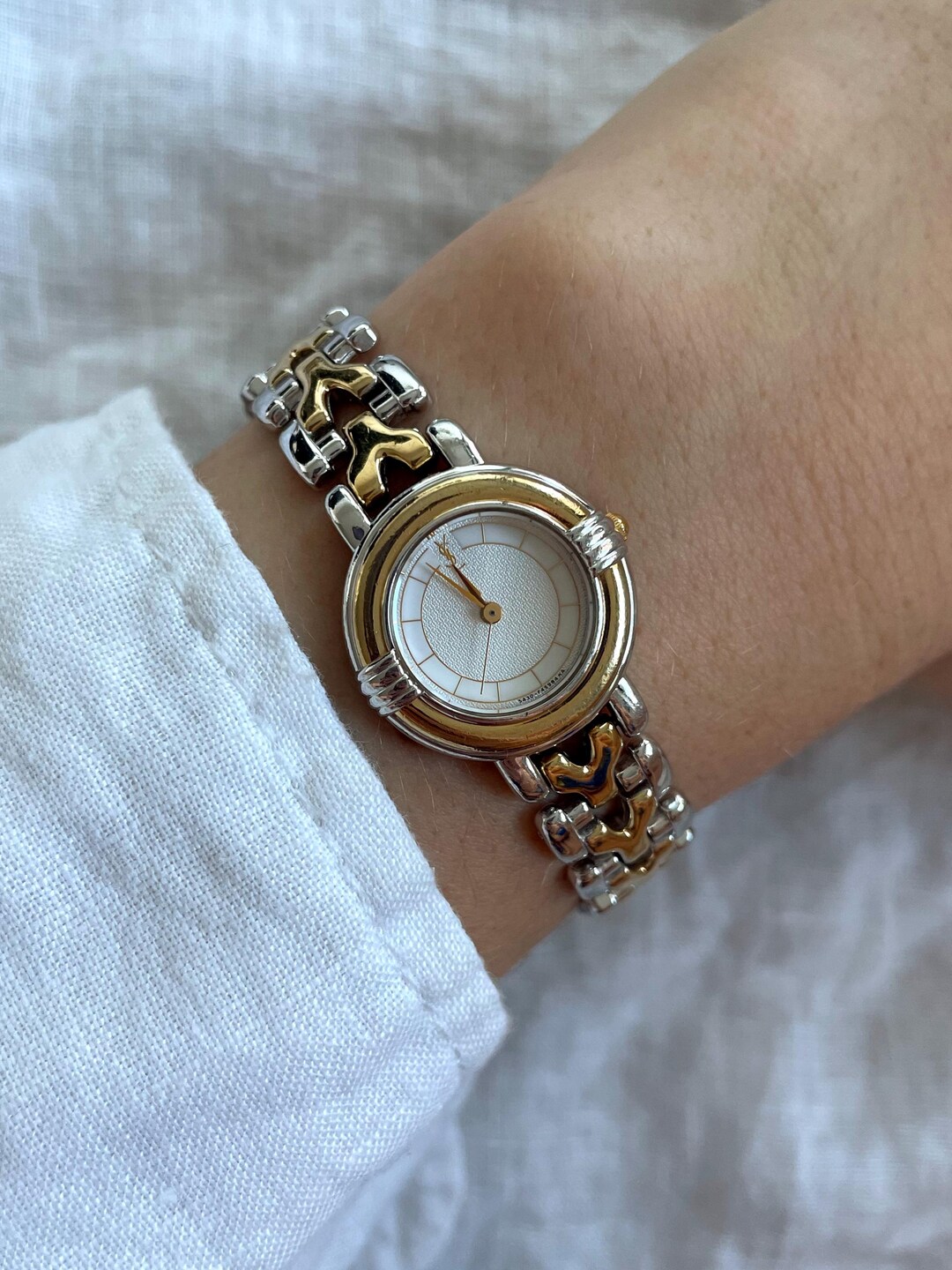 Vintage YSL Watch Steel and Gold - Etsy