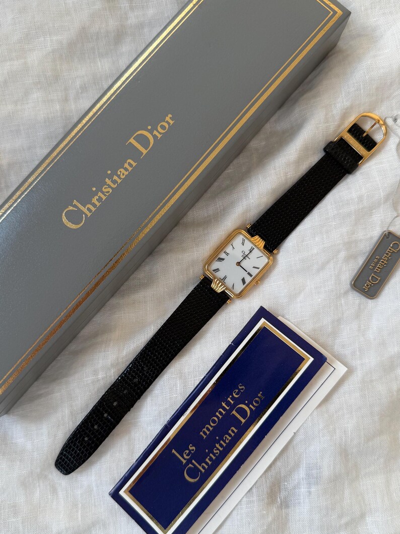Rare Christian Dior Vintage Tank Watch - Box & Papers - Etsy