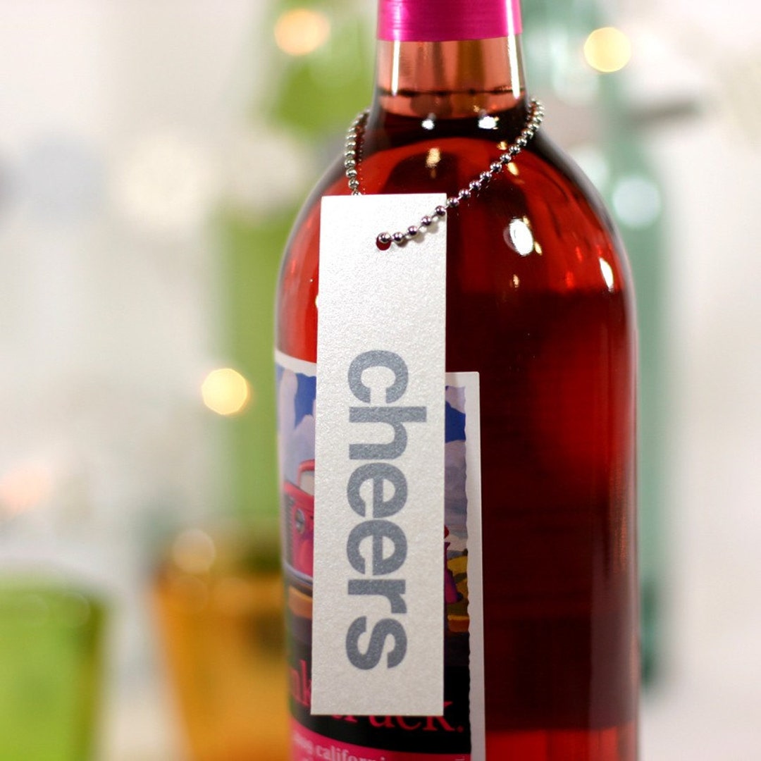 Cheers Wine Tags - Etsy