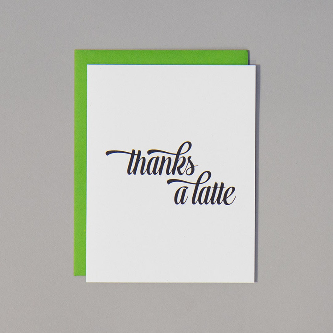 Thanks A Latte - Etsy