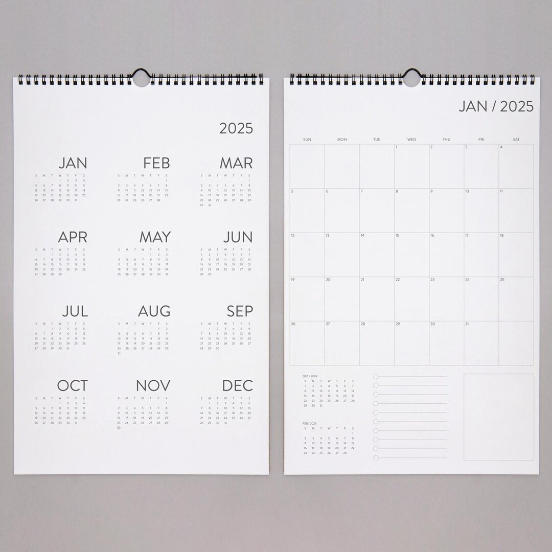 12 Month Wall Calendar 2025 - Etsy