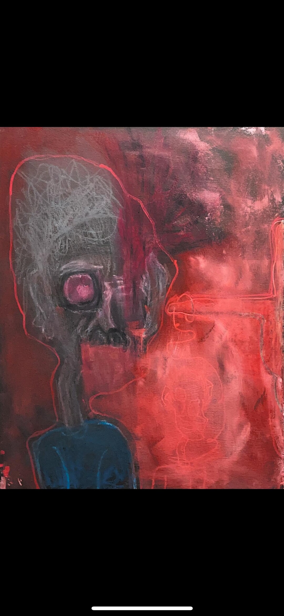 Original Art slack-jawed Worker by R. Angel Oil Pastels and Oil Paint ...