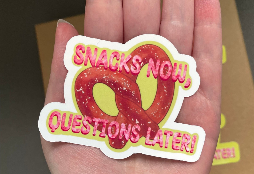 Pretzel Snack Sticker Funny Food Decal Cute Pretzel Design - Etsy