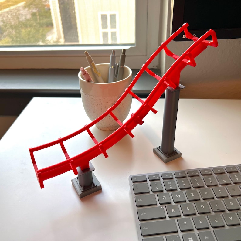 Arrow Inspired Roller Coaster Track Model: Customizable Colors - Etsy