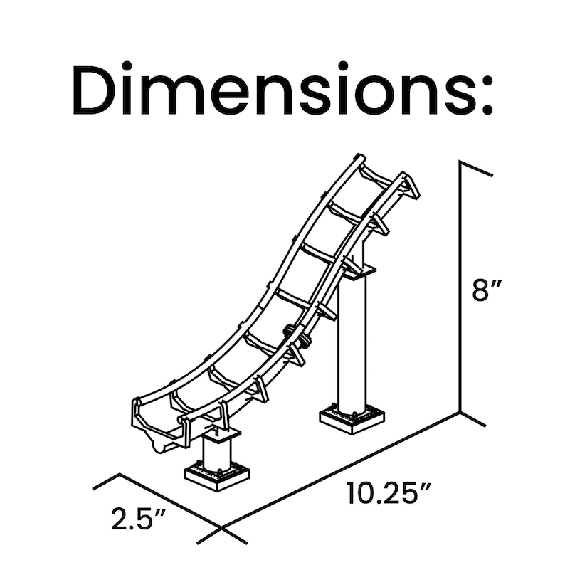 Arrow Inspired Roller Coaster Track Model: Customizable Colors - Etsy