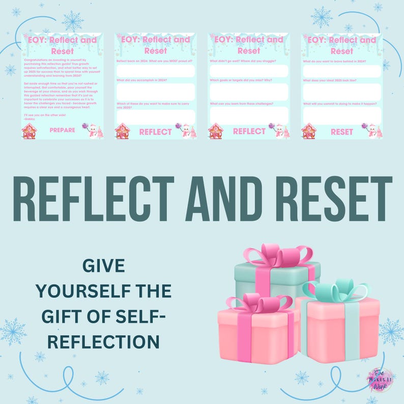 End of Year Reflection & Reset Guide - Etsy