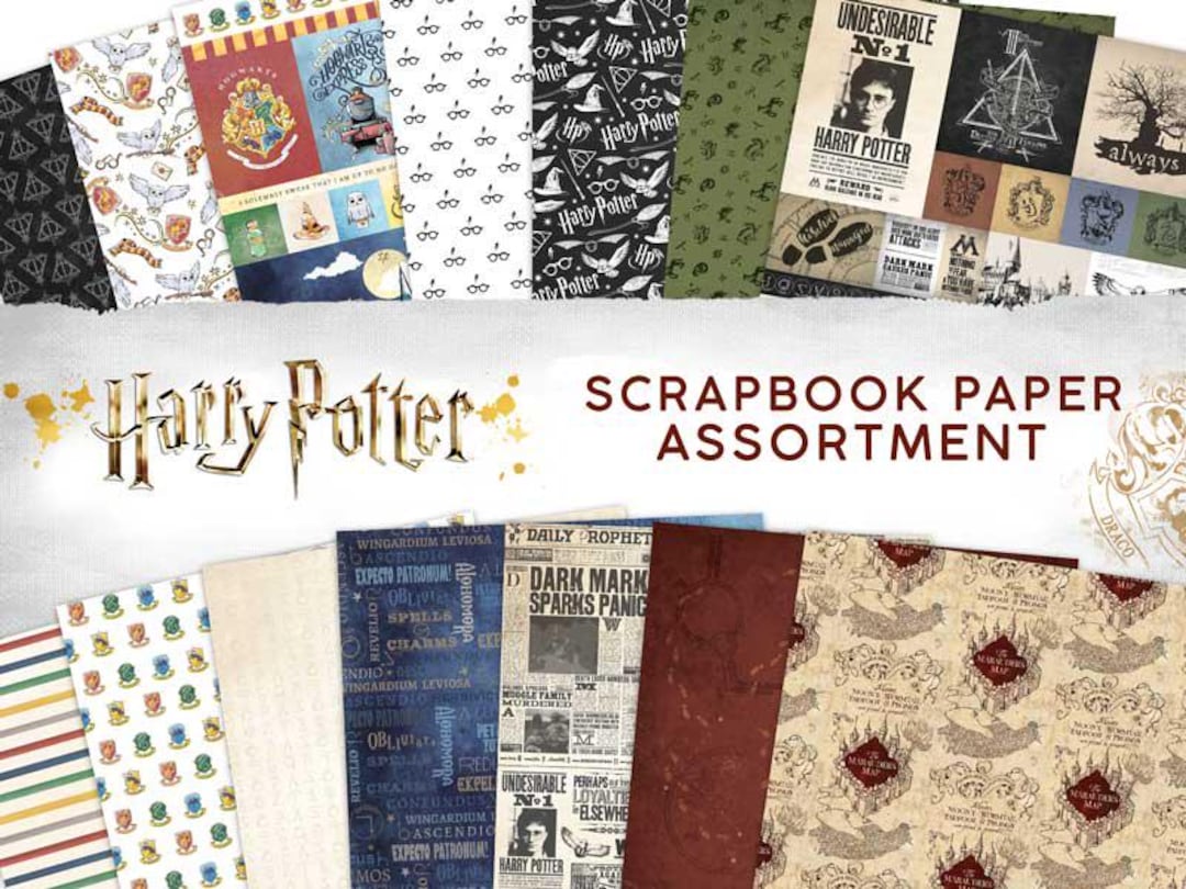 Harry Potter Scrapbook Paper - 12x12" Physical Papers - Set of 14 ...