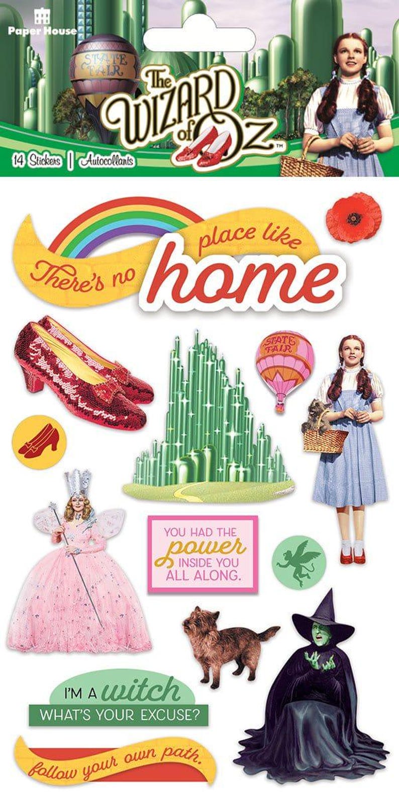 Scrapbook Stickers - 3D Wizard of Oz - OFFICIALLY LICENSED - Etsy