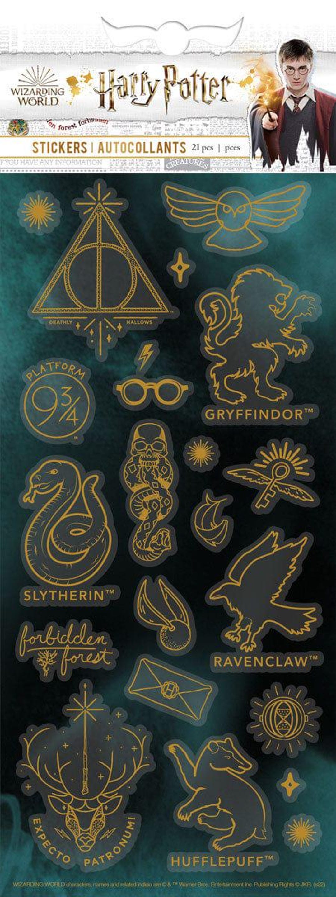 Harry Potter Stickers - Foil Signs & Symbols - OFFICIALLY LICENSED - Etsy