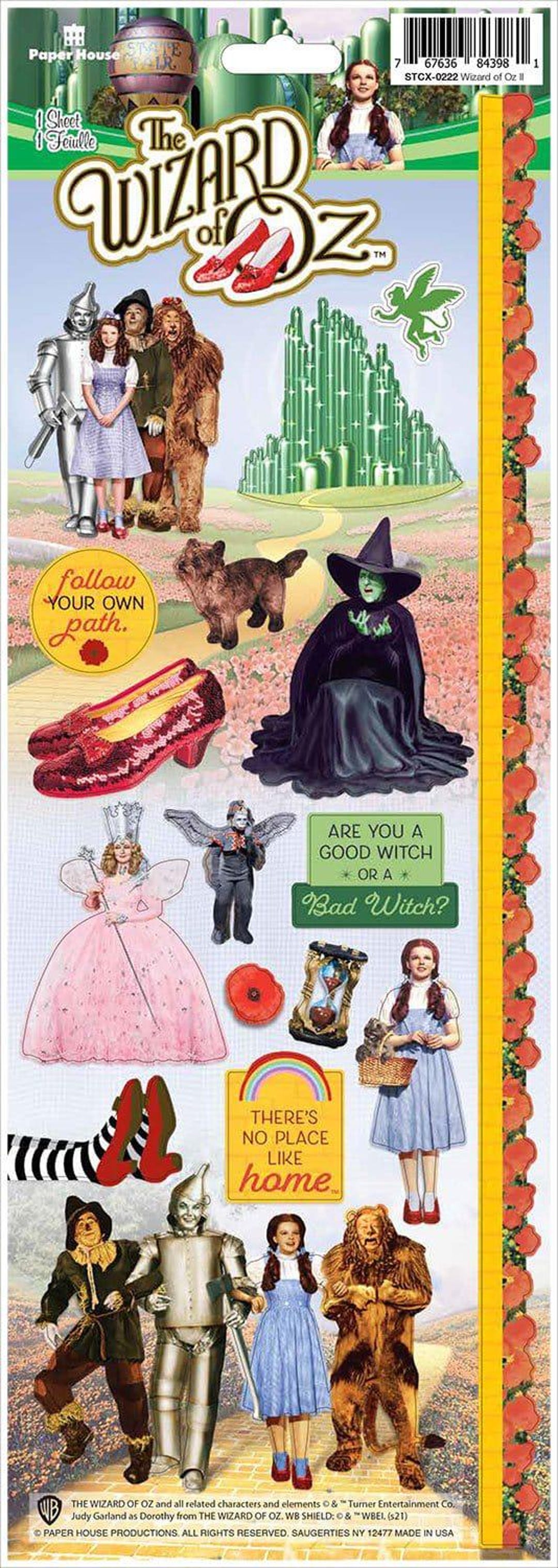 Scrapbook Stickers - Wizard of Oz Cardstock Sticker - OFFICIALLY ...
