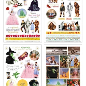 Decorative Stickers - Wizard of Oz Sticker Pack - Etsy