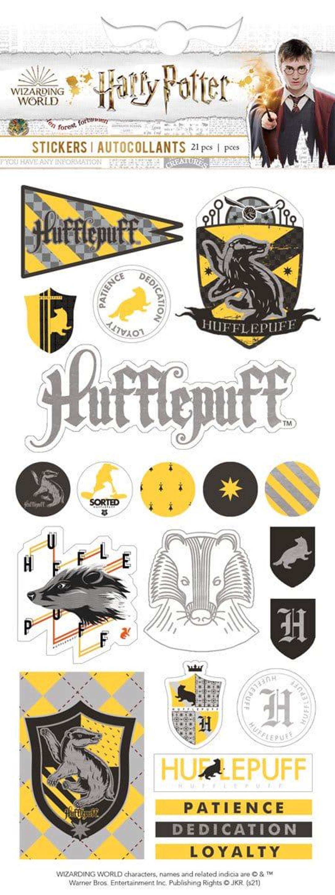 Harry Potter Stickers - Hufflepuff House Pride Enamel Sticker - Etsy
